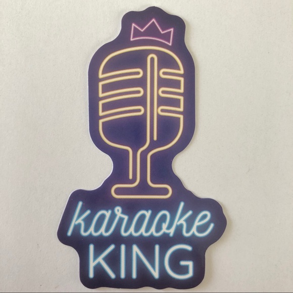 Accessories | 110 Neon Lights Karaoke King Glossy Sticker | Poshmark